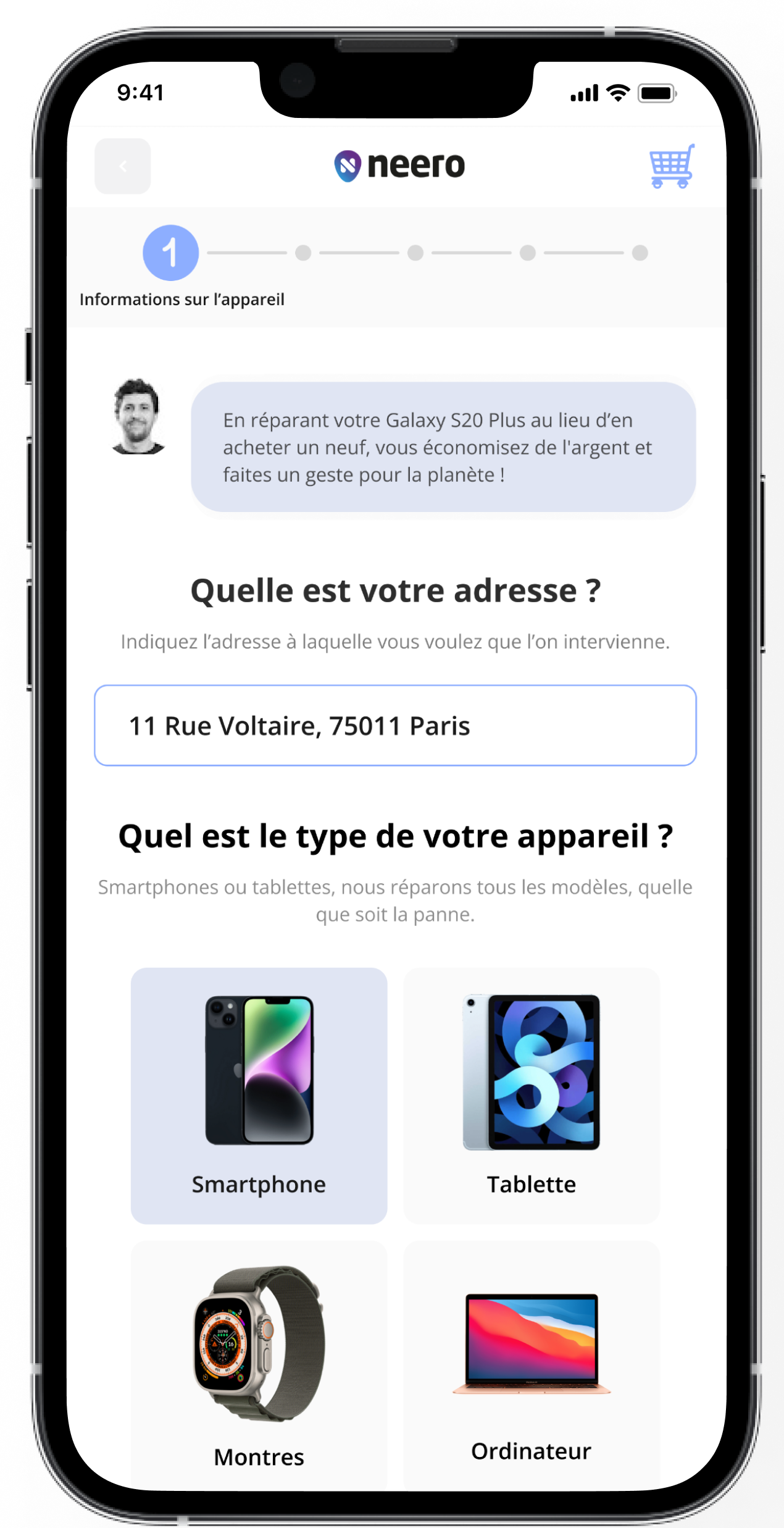Neero - Réparation mobile par un technicien certifié